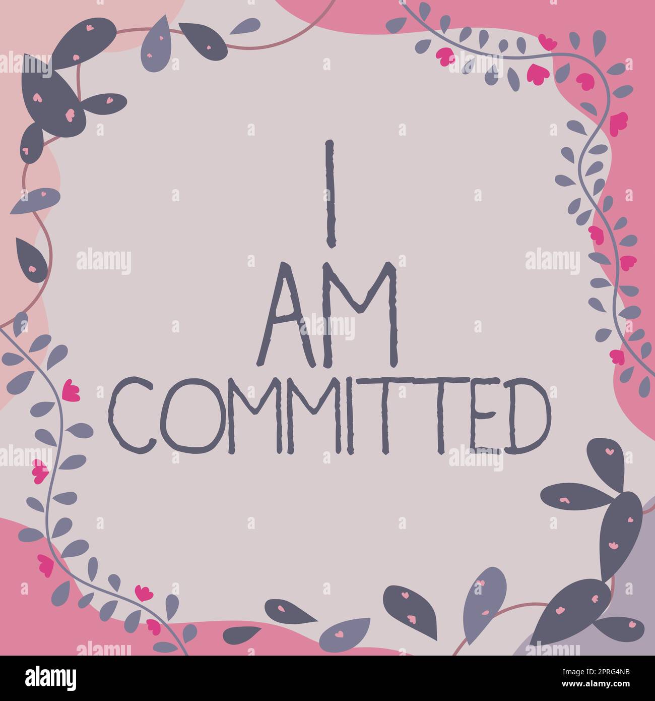 Hand writing sign I Am Committed, Business showcase To be engage with a ...