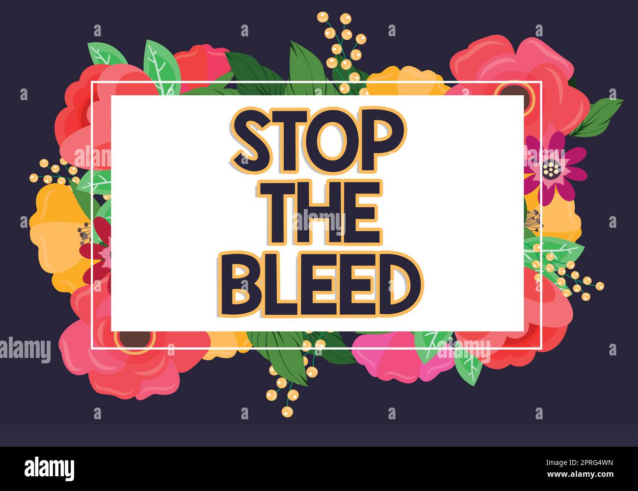 Text caption presenting Stop The Bleed, Word Written on Medical ...