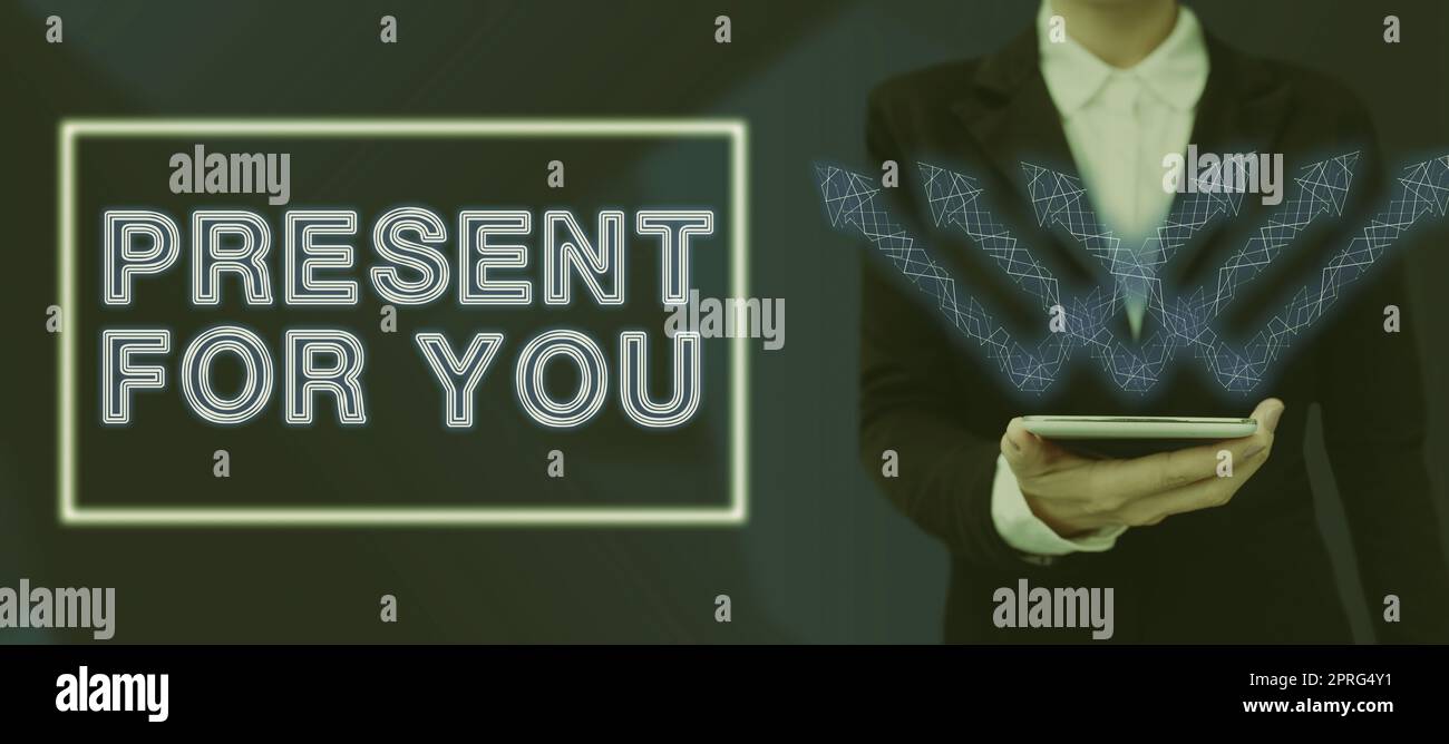 Conceptual caption Present For You. Word Written on To receive a gift ...