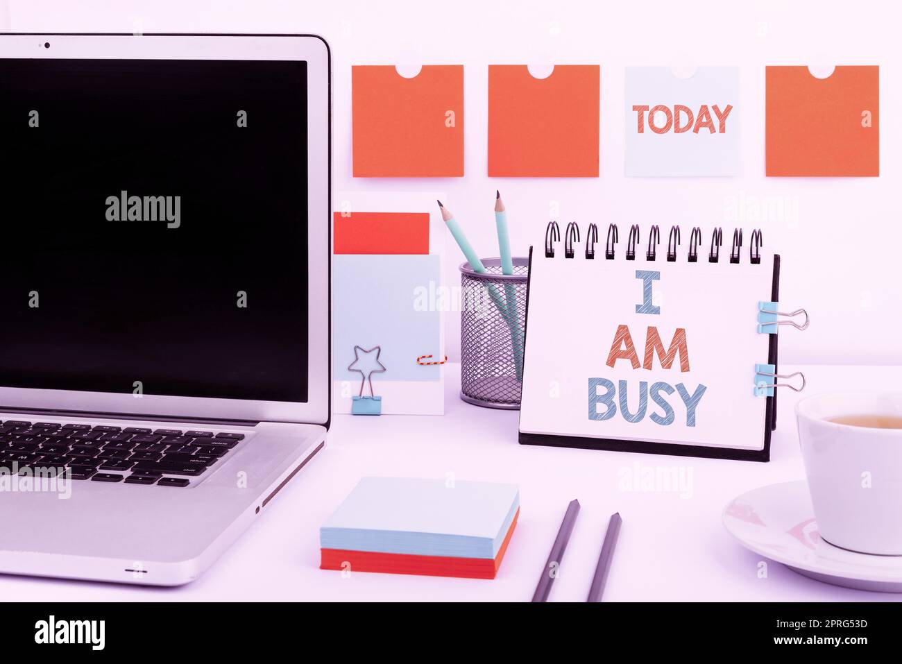 Hand writing sign I Am Busy. Business concept To have a lot of work to ...