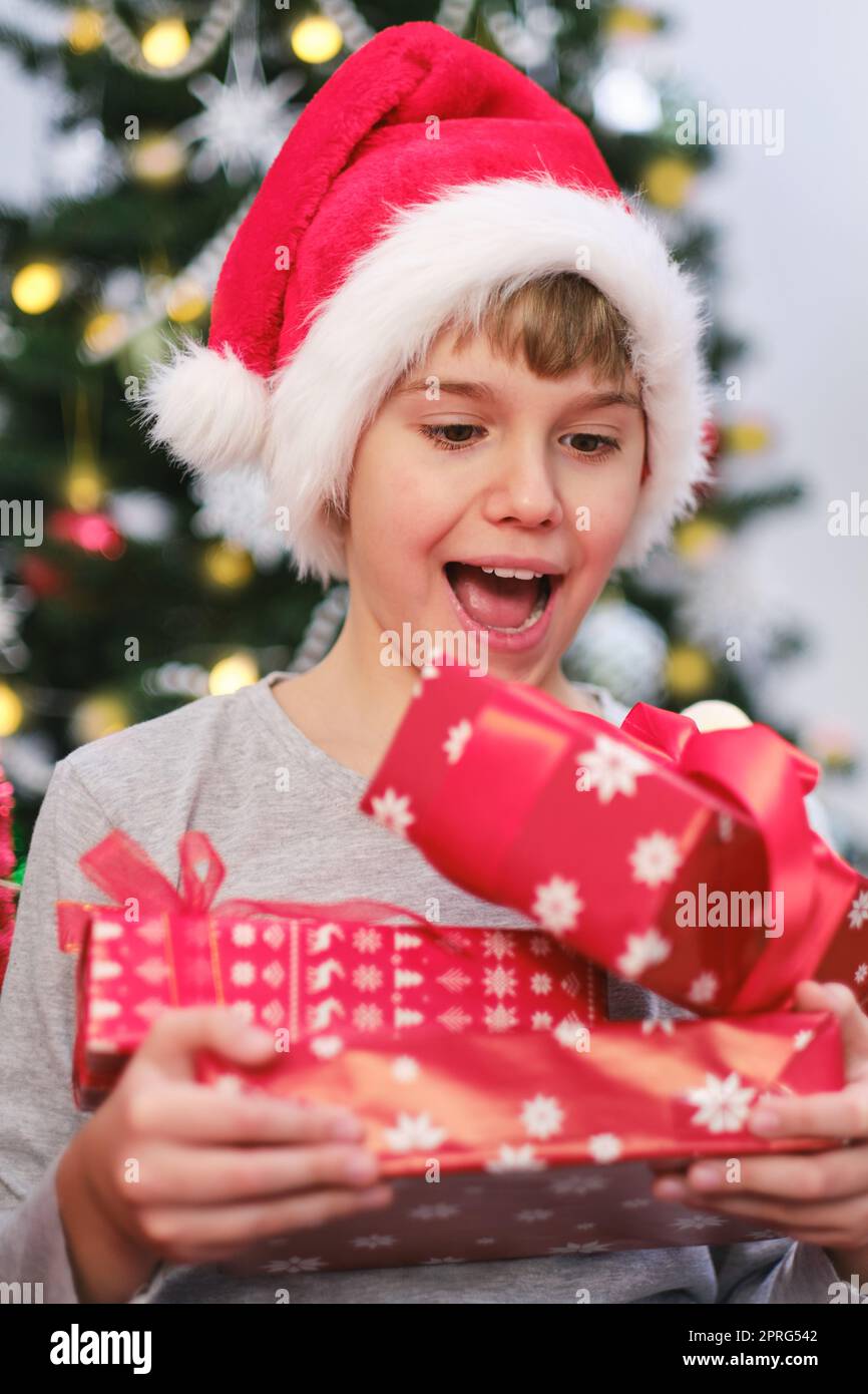 Santa hat christmas gifts hi-res stock photography and images - Alamy