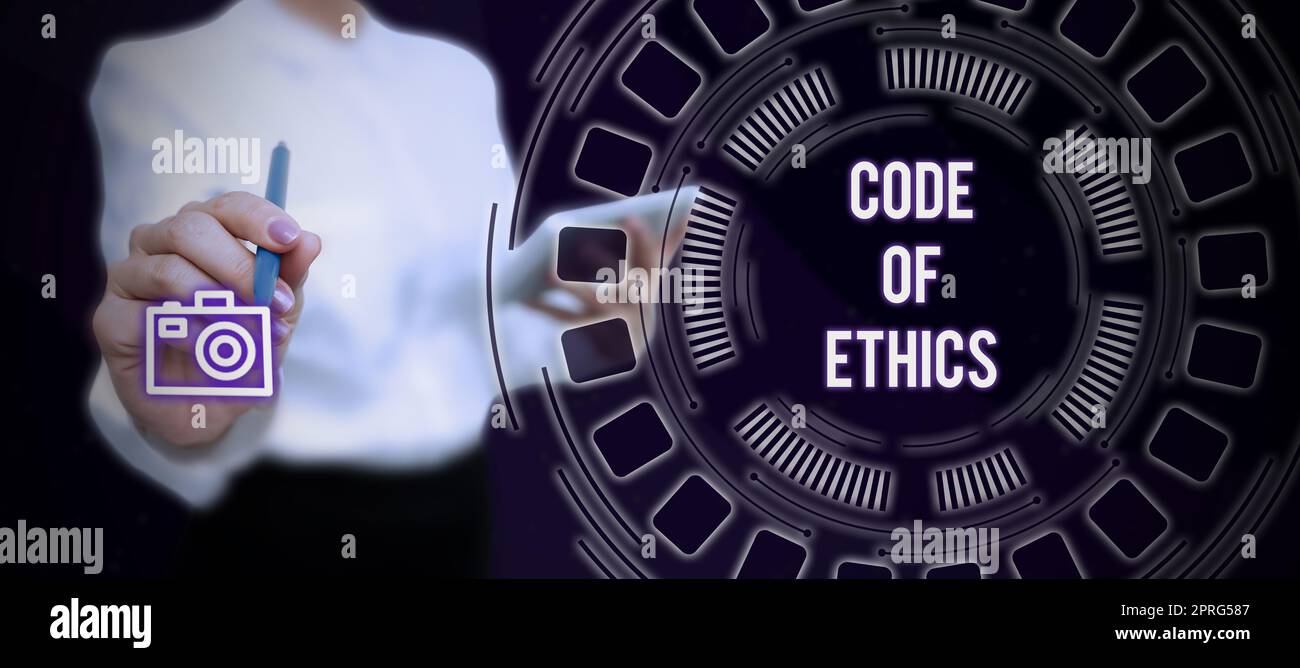 Handwriting text Code Of Ethics. Word for Moral Rules Ethical Integrity ...