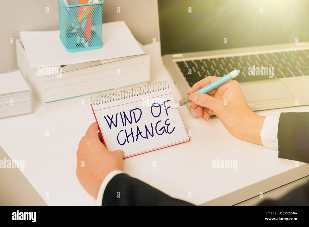 Text caption presenting Wind Of Change. Word Written on Changing time ...