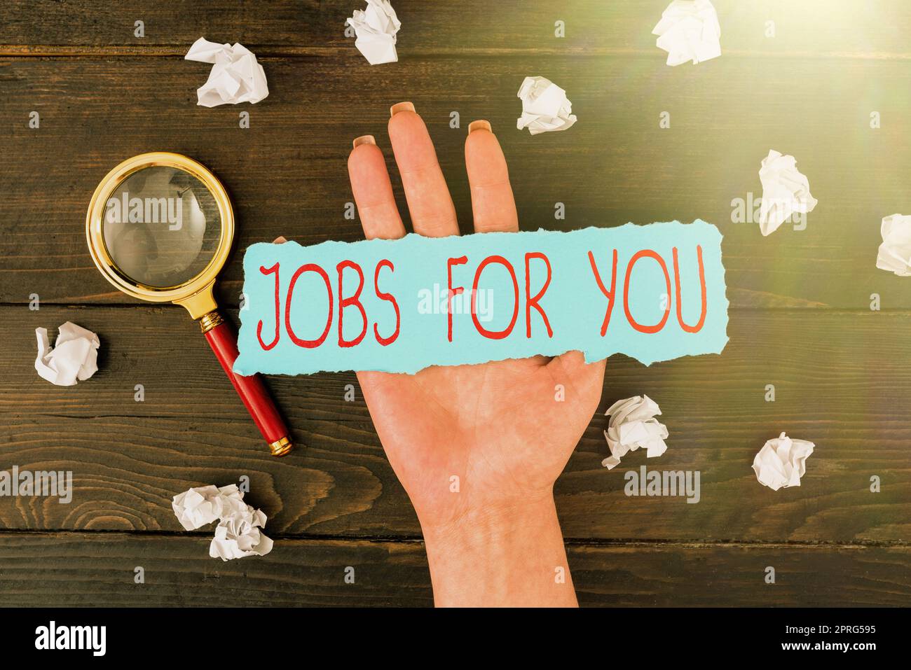 Text caption presenting Jobs For You. Business concept List of ...