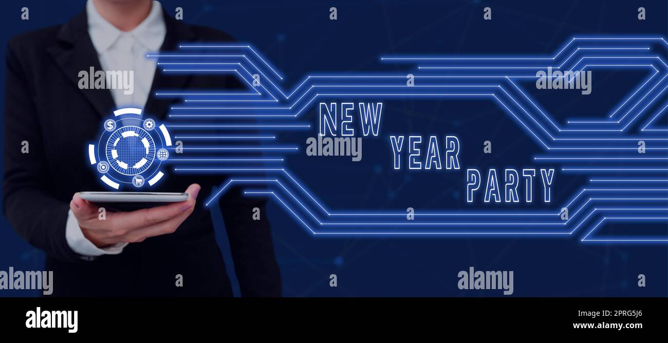 Text showing inspiration New Year Party. Business idea Celebration of ...