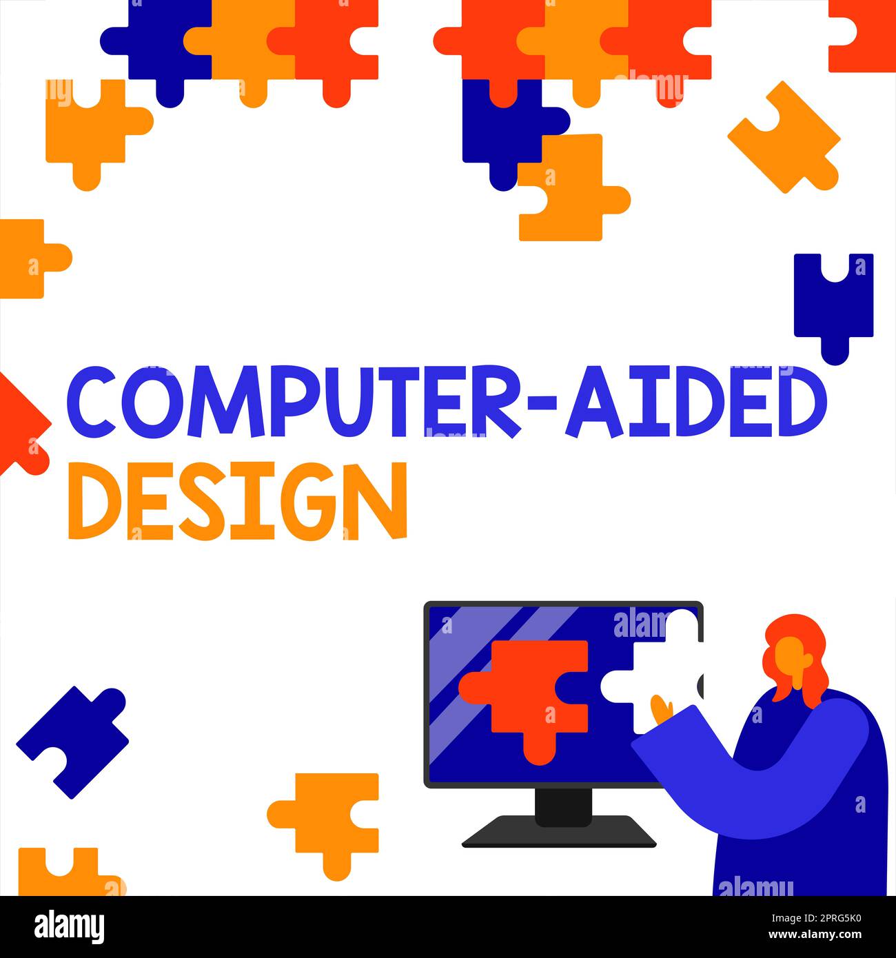 Text caption presenting Computer Aided Design, Business overview CAD ...