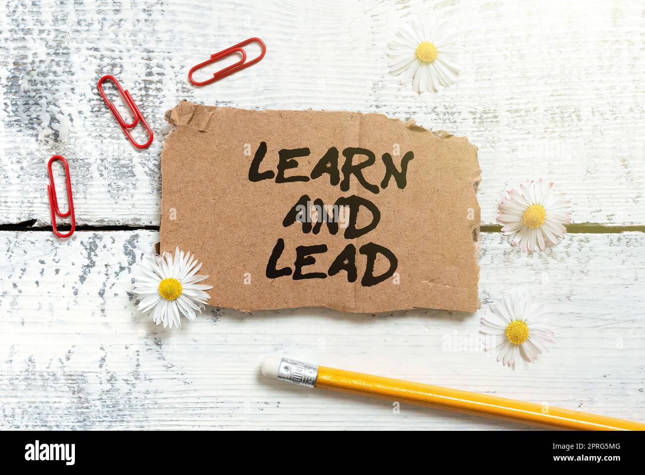 Conceptual display Learn And Lead. Business overview Improve the skills ...