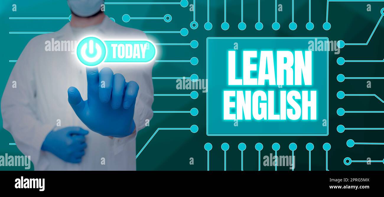 Inspiration showing sign Learn English. Conceptual photo Study another ...