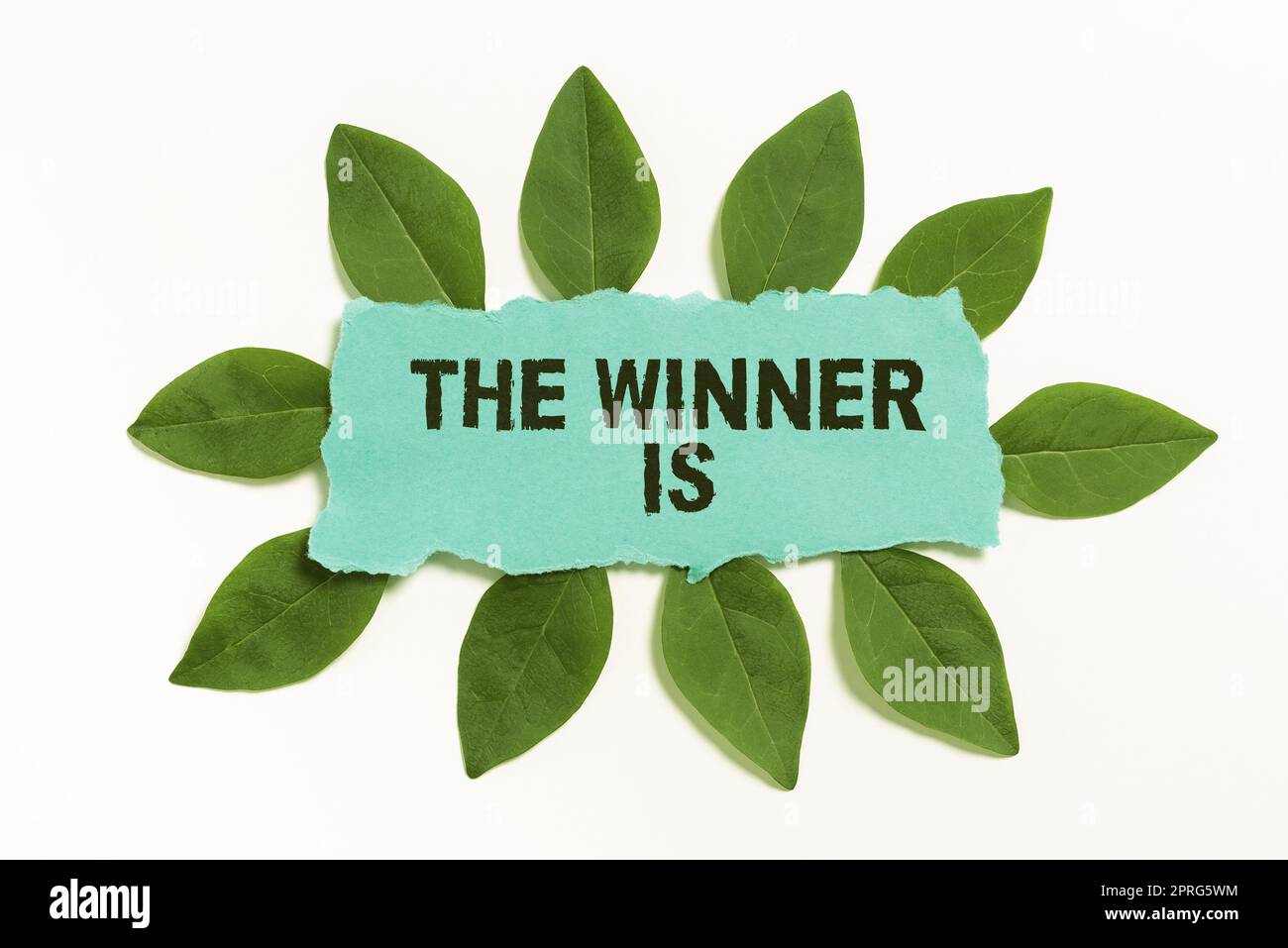 Conceptual caption The Winner Is.... Business showcase Announcing who ...