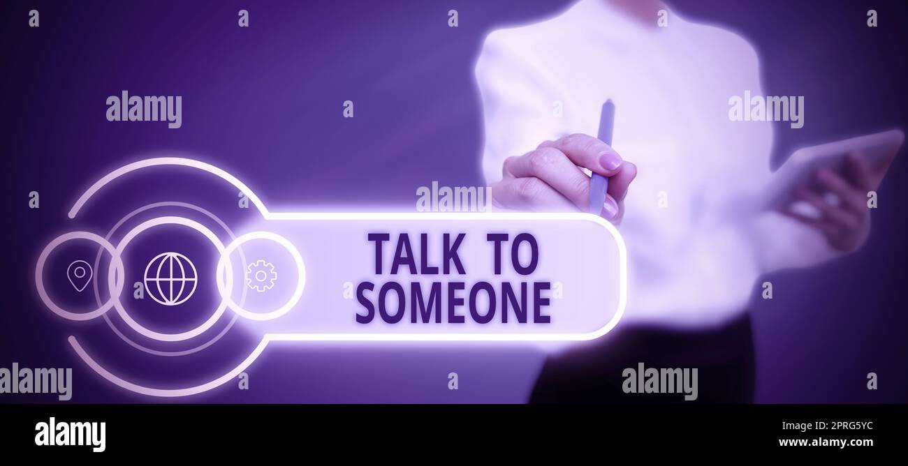 Handwriting text Talk To Someone. Conceptual photo Chat with other ...