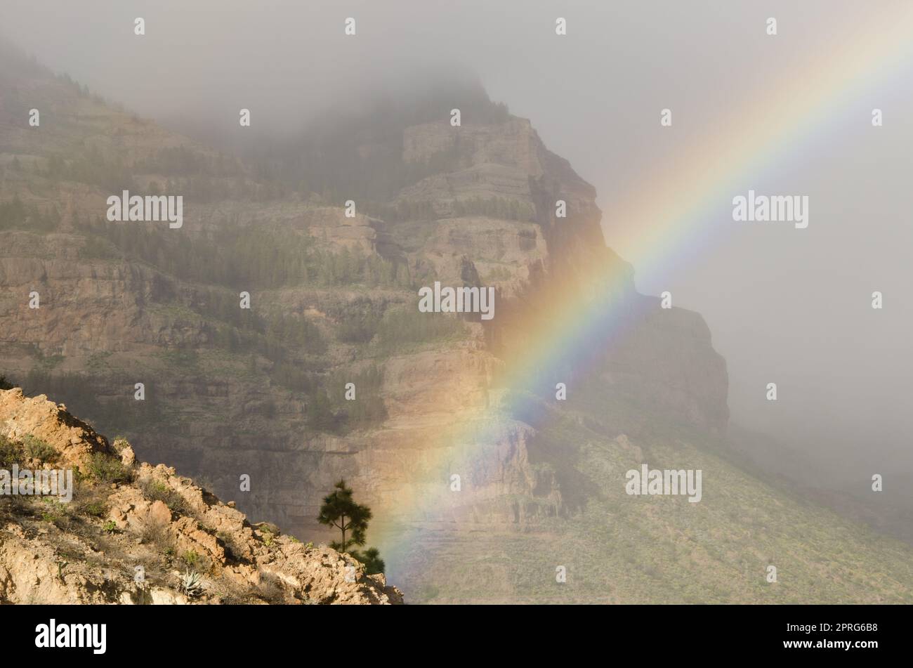 Rainbow and fog hi-res stock photography and images - Alamy