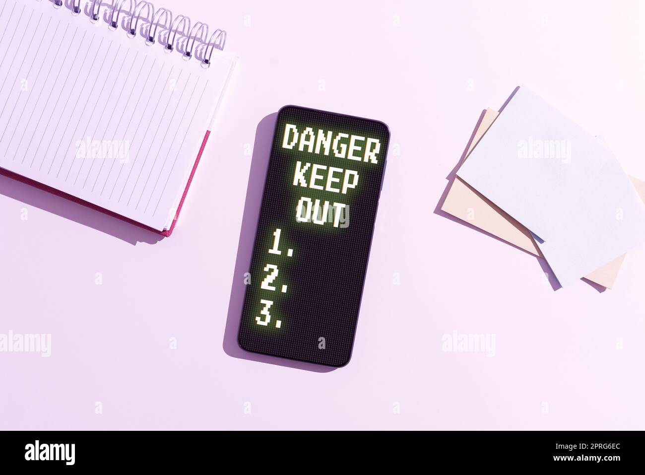 Text caption presenting Danger Keep Out. Business idea Warning be alert ...