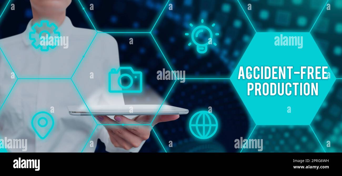 Conceptual display Accident Free Production. Word for Productivity ...