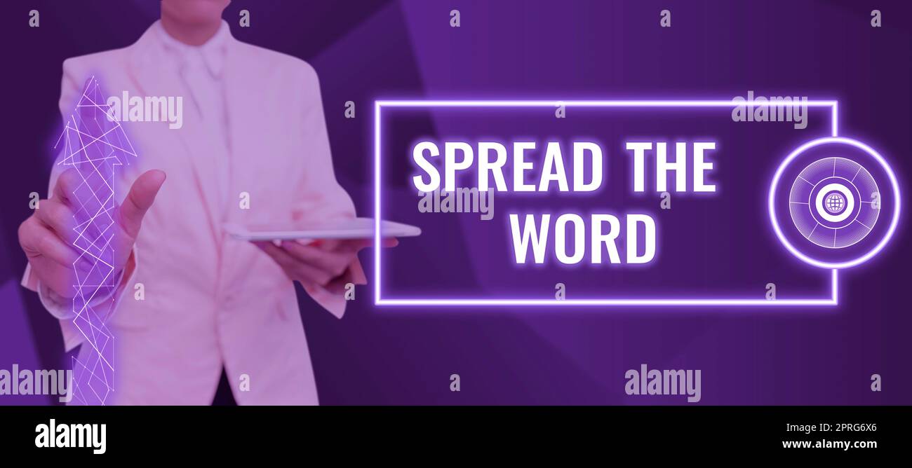 Writing displaying text Spread The Word. Business showcase Communicate ...