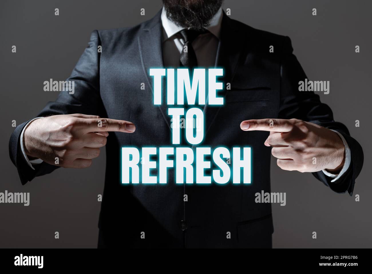 Text showing inspiration Time To Refresh. Word for Right moment to ...