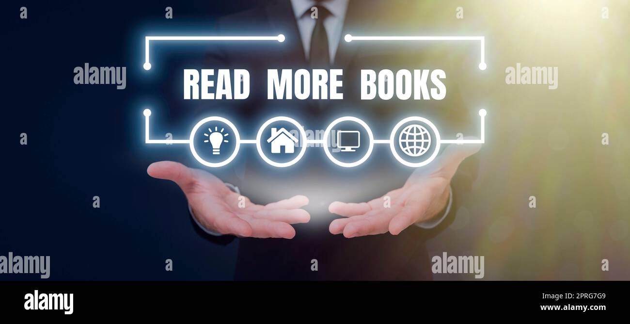Conceptual caption Read More Books. Word Written on Increase your ...
