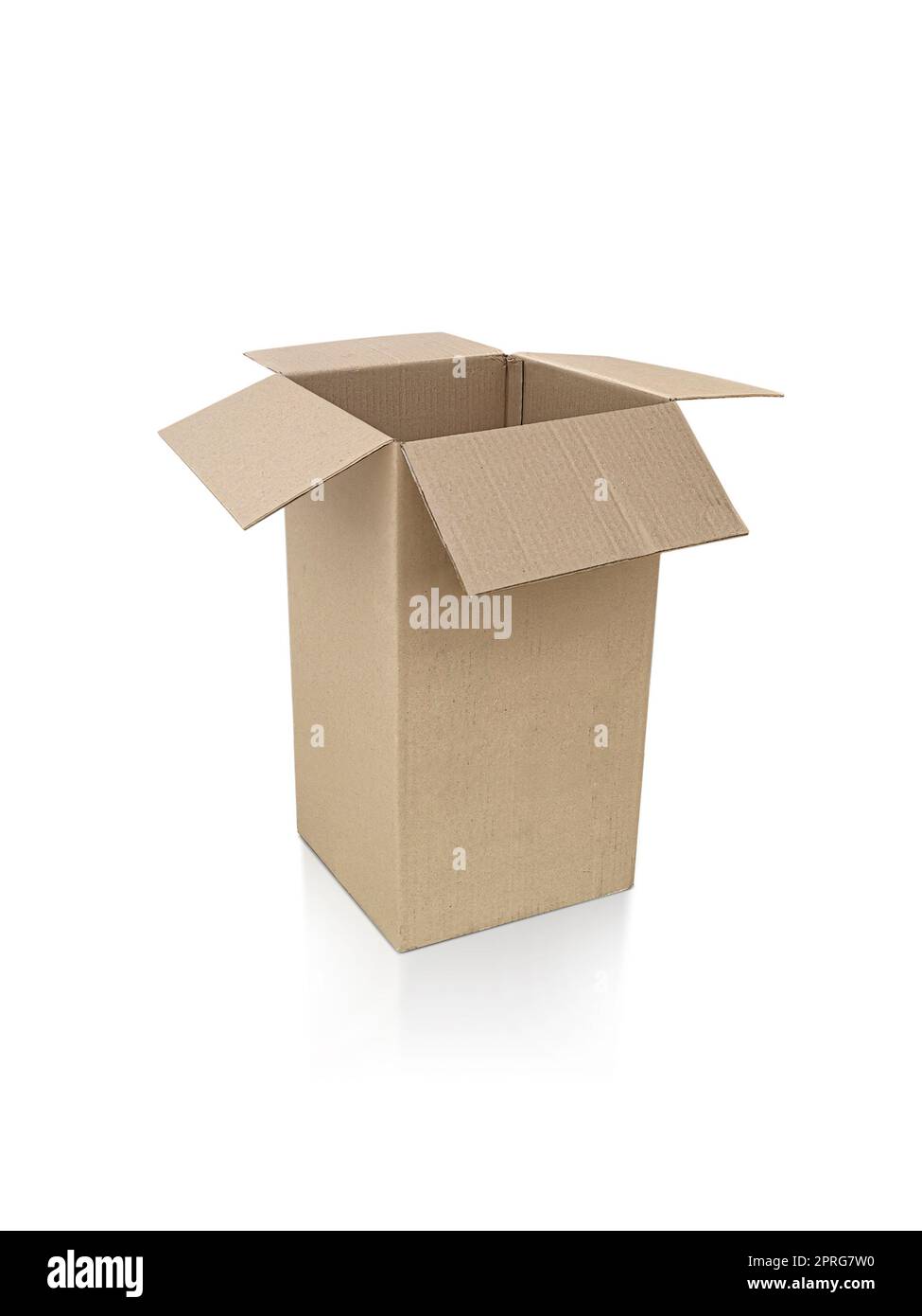 Open cardboard box on white background. for design Stock Photo - Alamy
