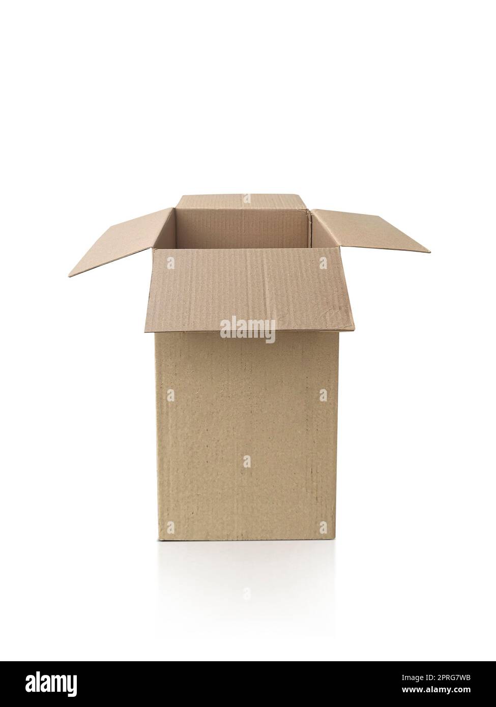 Open cardboard box on white background. for design Stock Photo - Alamy