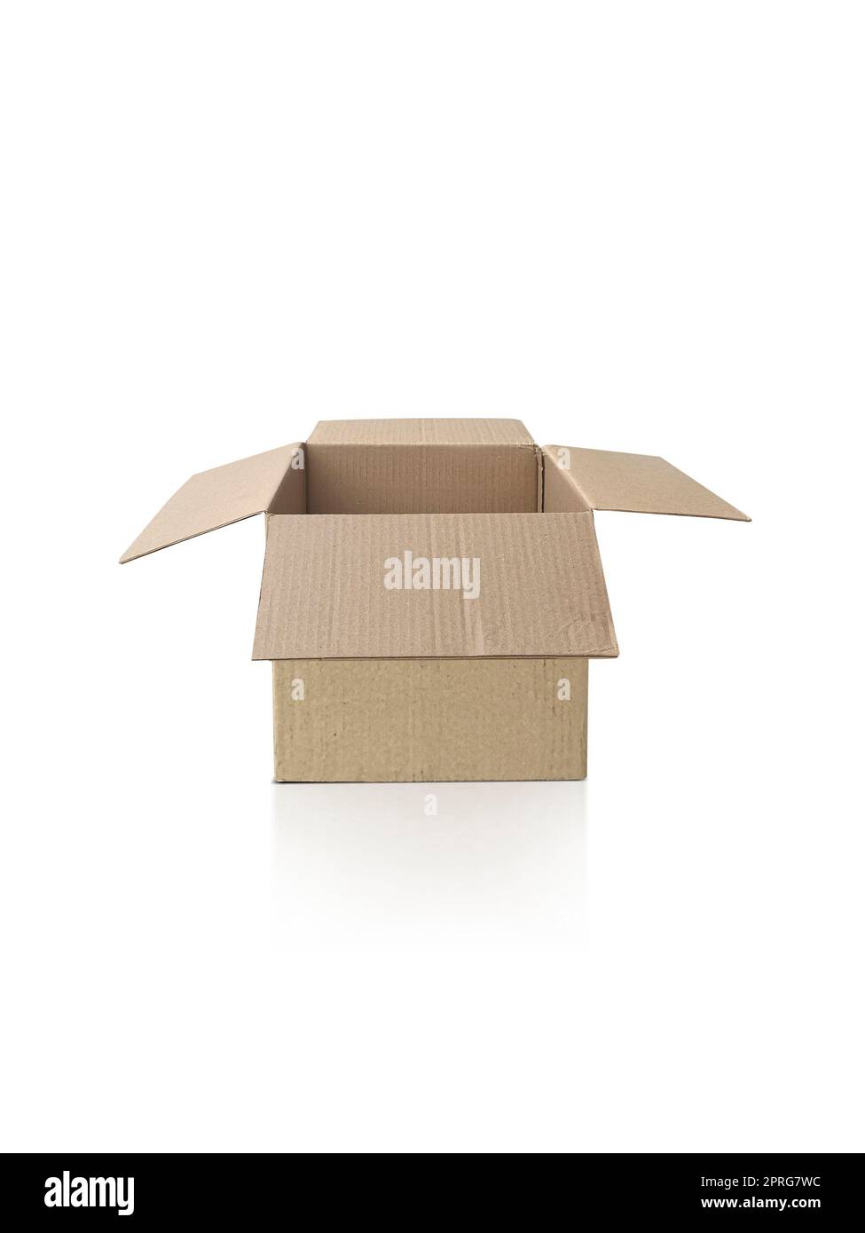Open cardboard box on white background. for design Stock Photo - Alamy