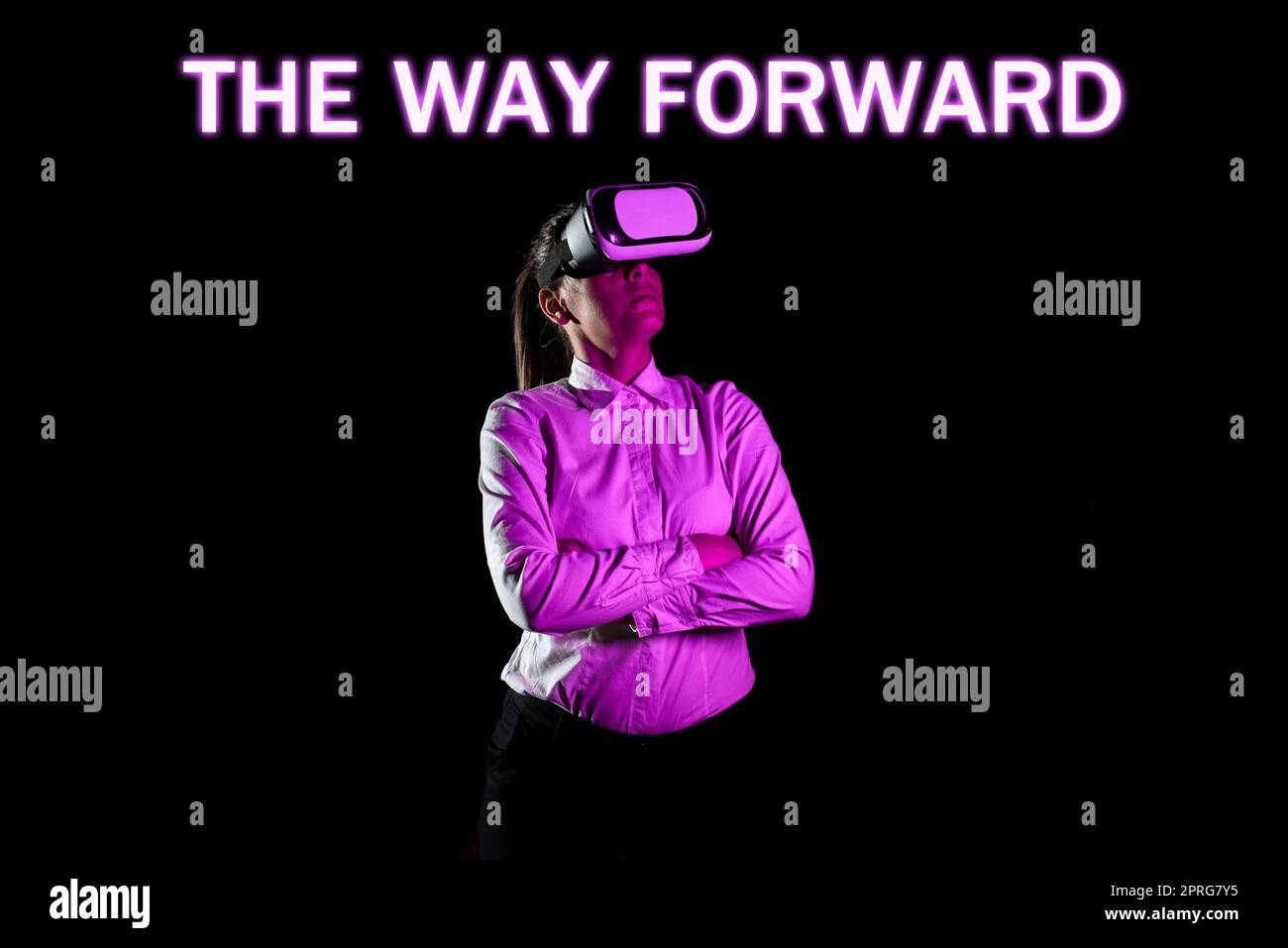 Sign displaying The Way Forward. Internet Concept Direction to keep ...