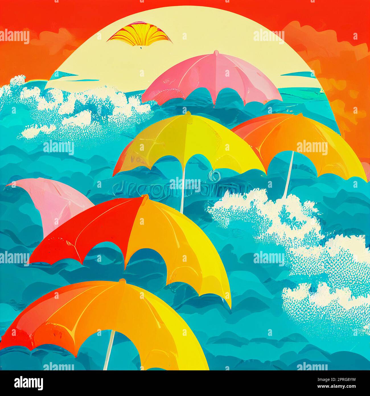 illustration of a concept of a pleasant summer vacation Stock Photo - Alamy