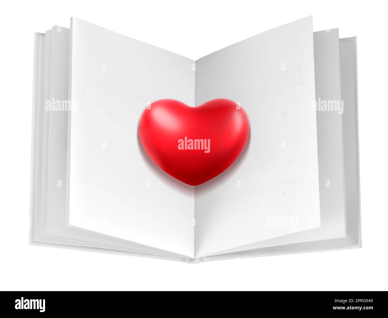 Open book heart illustration Cut Out Stock Images & Pictures - Alamy