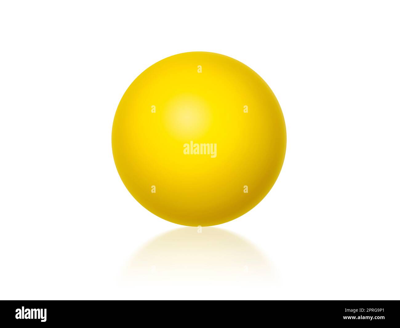 Yellow Spheres Isolated on white Background. 3D render Stock Photo - Alamy