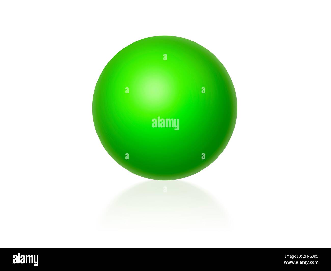 Green Spheres Isolated on white Background. 3D render Stock Photo - Alamy