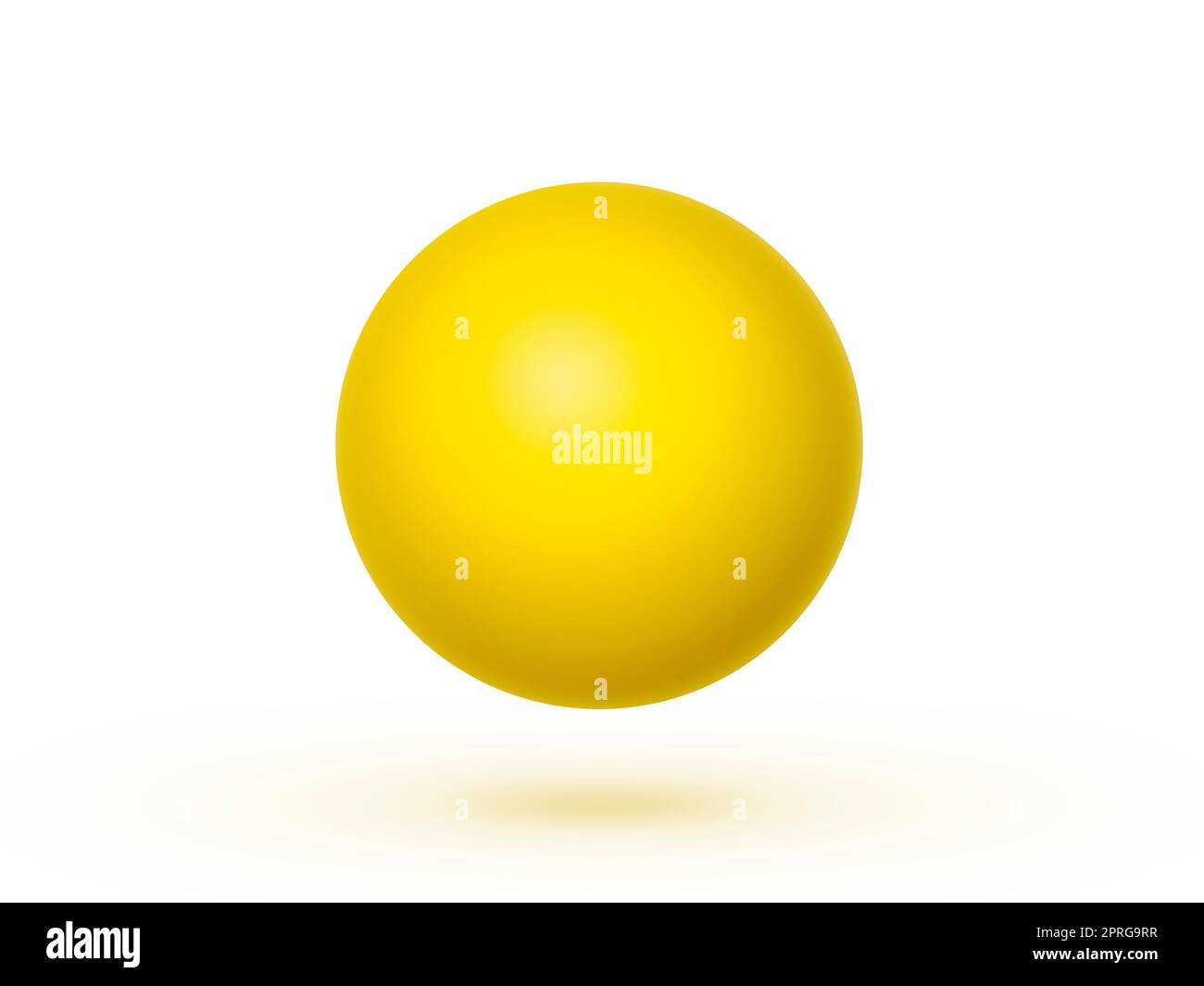 Yellow Spheres Isolated on white Background. 3D render Stock Photo - Alamy