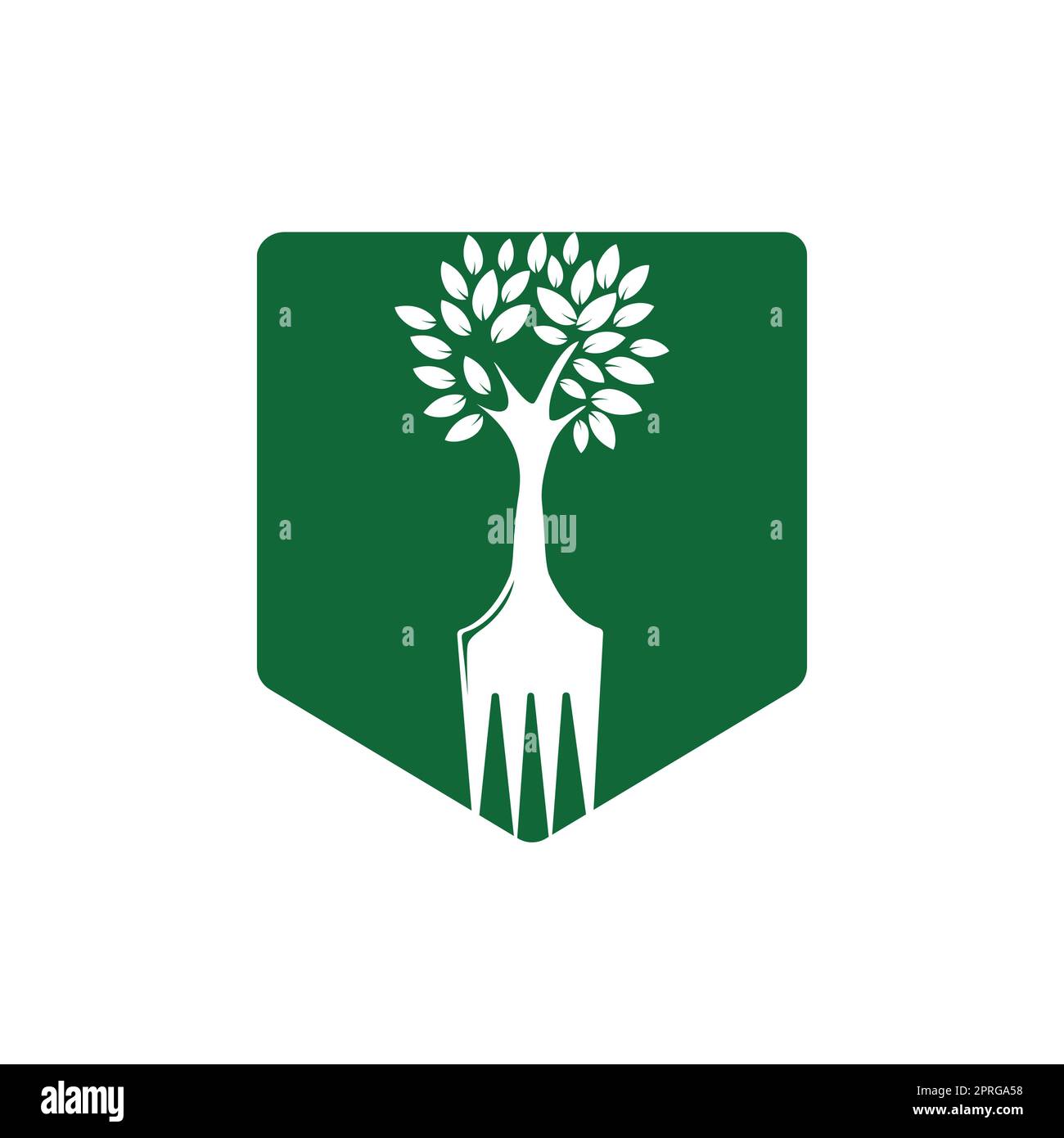 Fork tree vector logo design. Restaurant and farming logo concept Stock ...