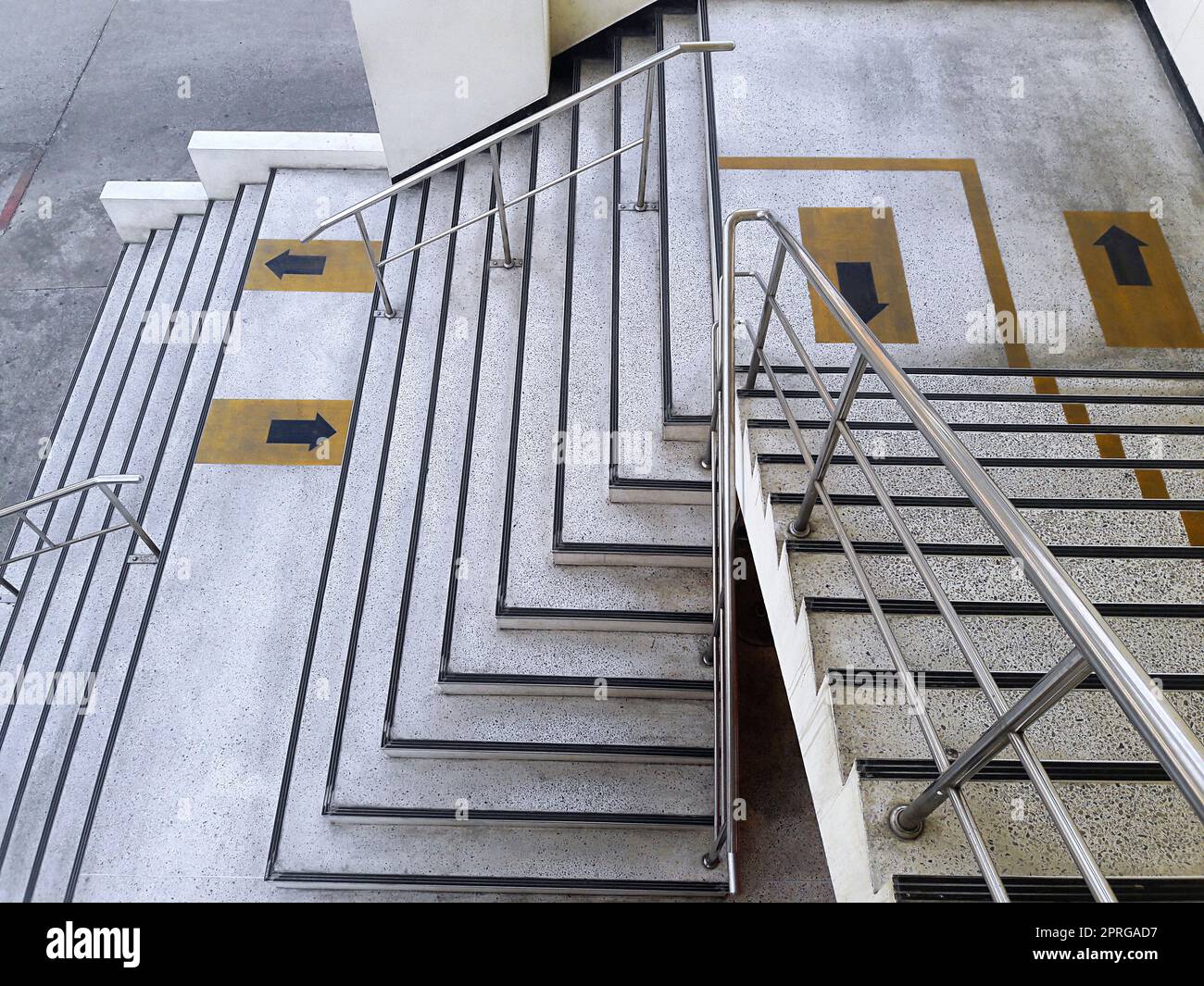 Long stairs many step walking up the office building Stock Photo - Alamy