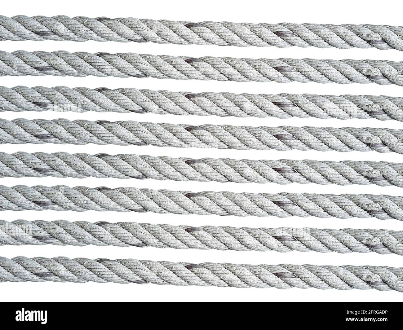 Old Ropes isolated on a white background Stock Photo - Alamy