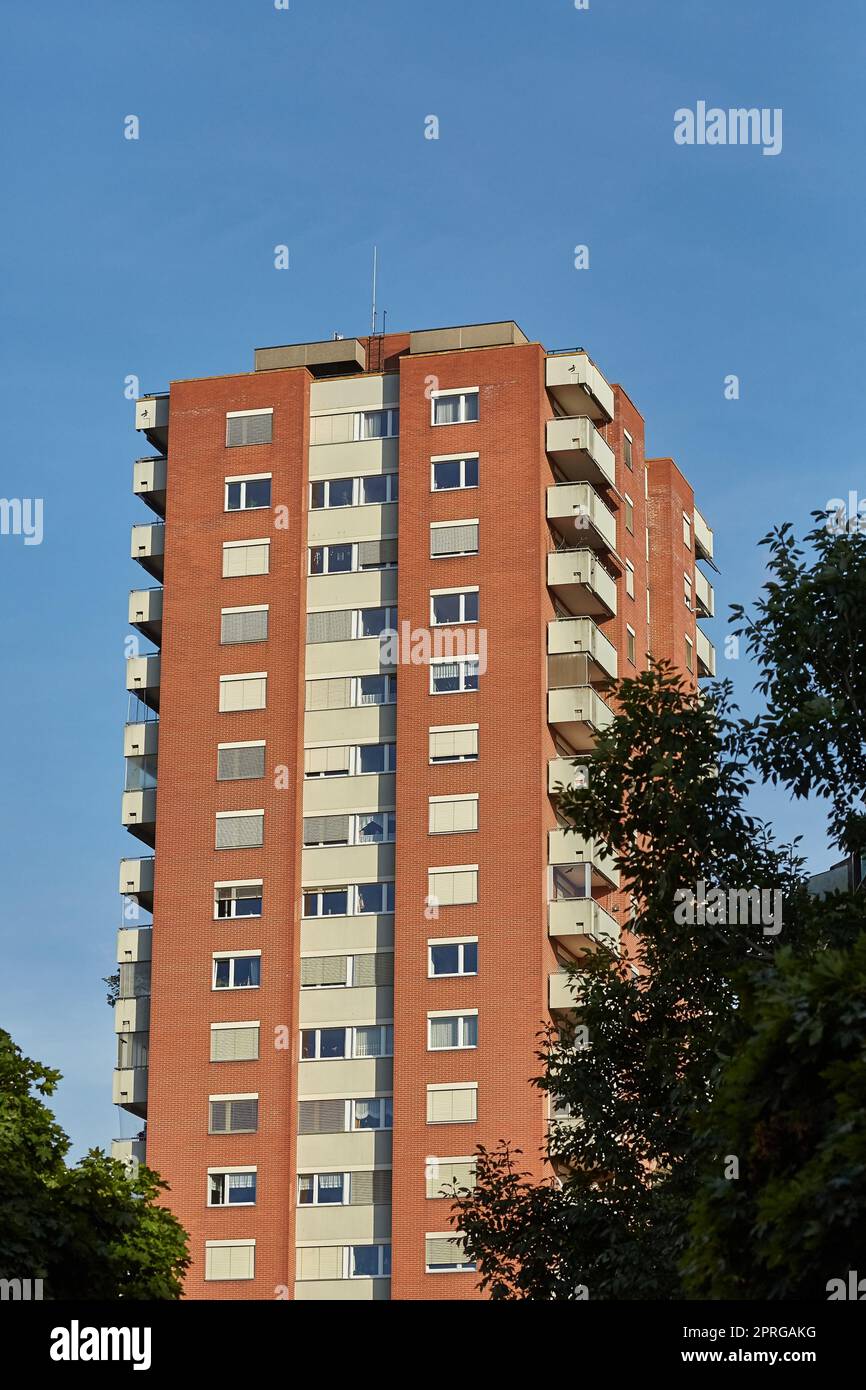 Residential building block with many flats Stock Photo - Alamy