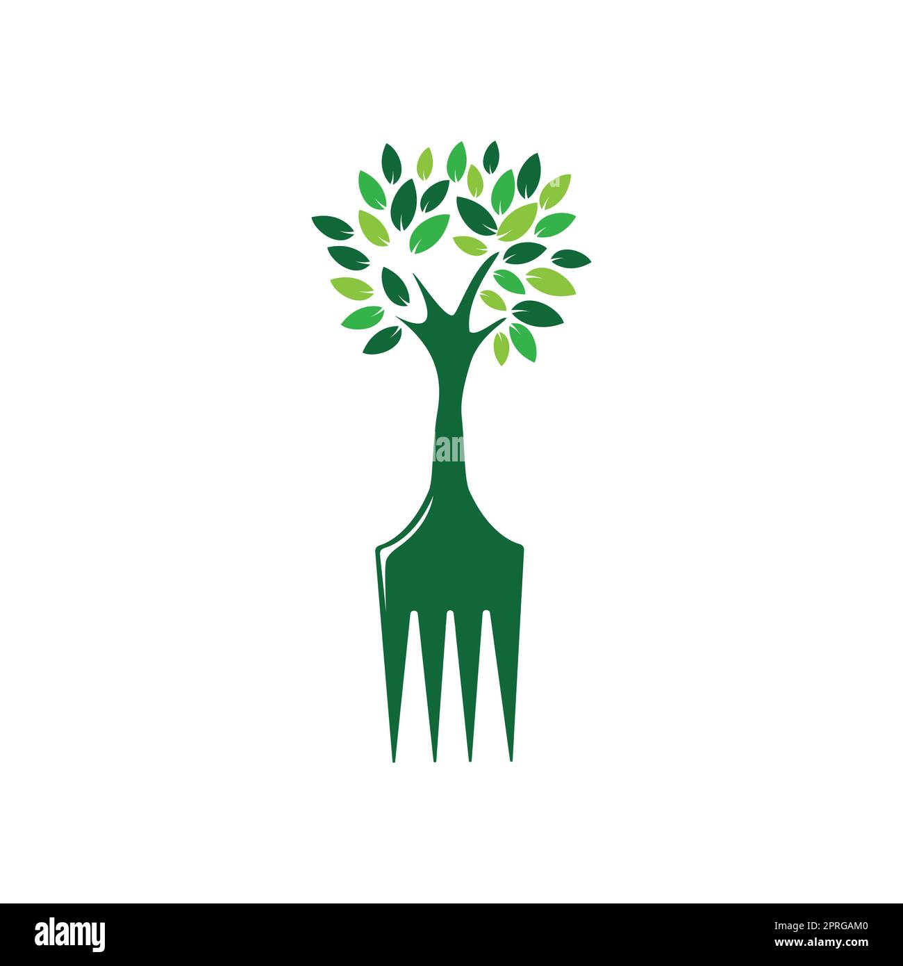 Fork tree vector logo design. Restaurant and farming logo concept Stock ...