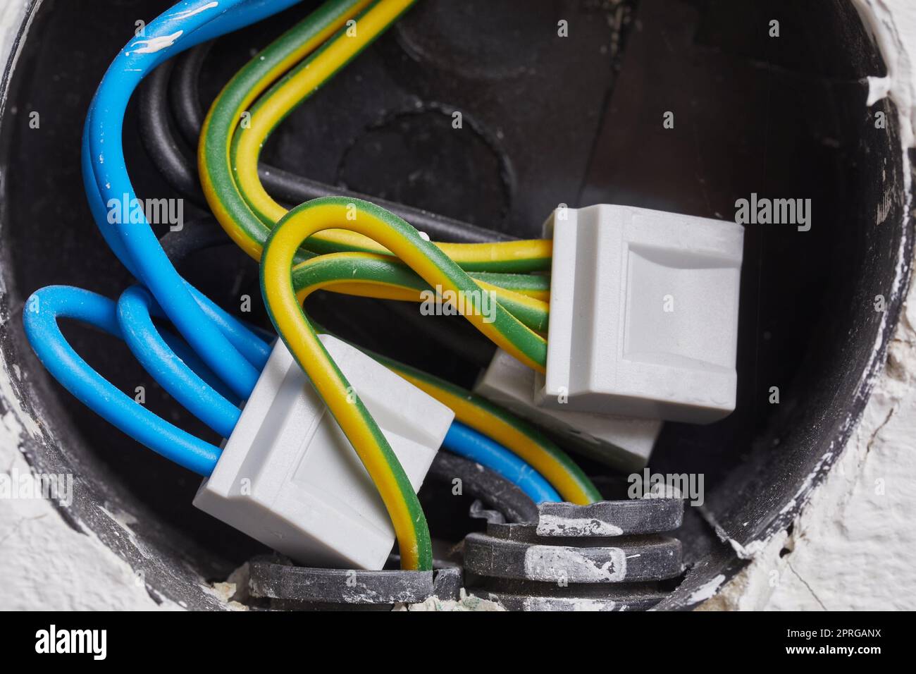 Electric wiring detail of a house Stock Photo - Alamy