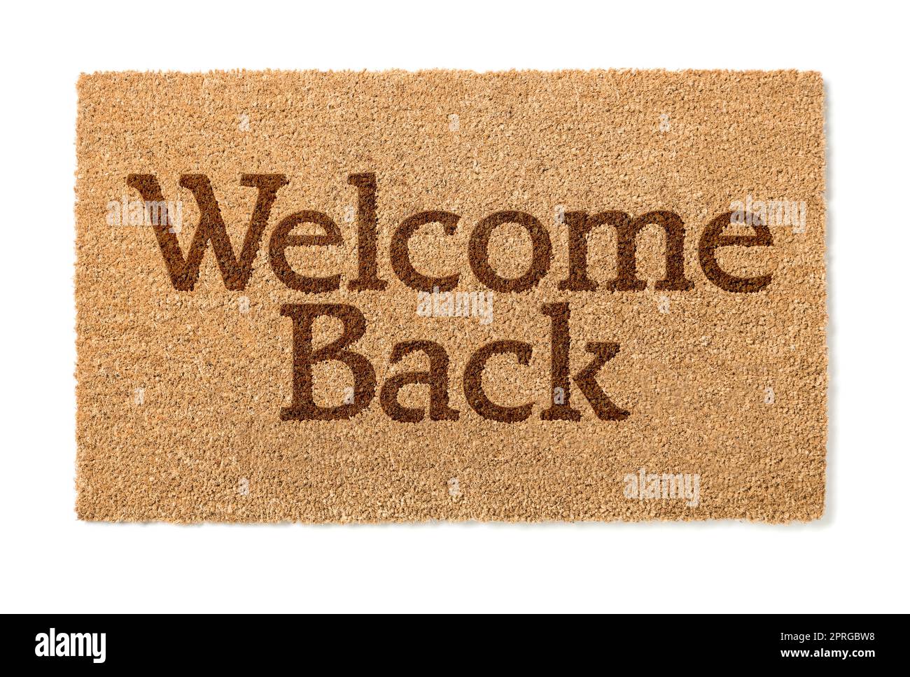 Welcome Back House Mat Isolated On A White Background Stock Photo - Alamy