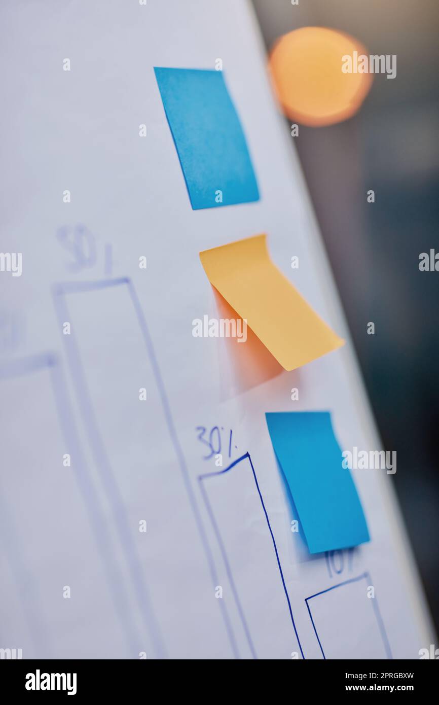 In business, every detail is important. Closeup shot of sticky notes on ...