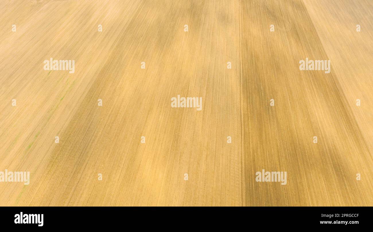 Empty Rural Field Landscape. Agricultural Spring Field. Aerial View ...
