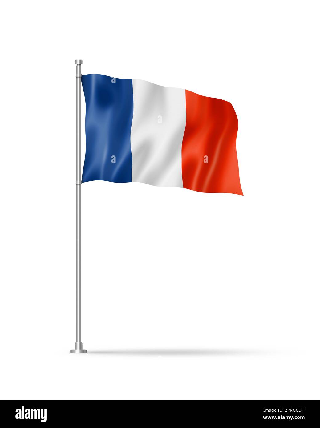 France flag, 3D illustration, isolated on white Stock Photo - Alamy