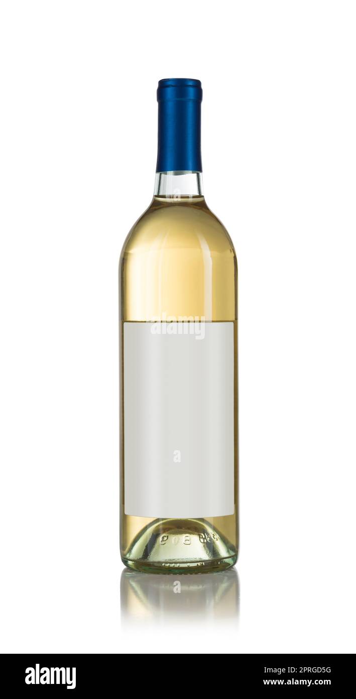 Wine Bottle with Light Colored Wine and Blank Wine Label Ready for You ...