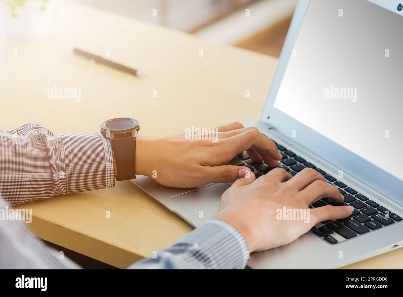 Person working on computer behind hi-res stock photography and images ...