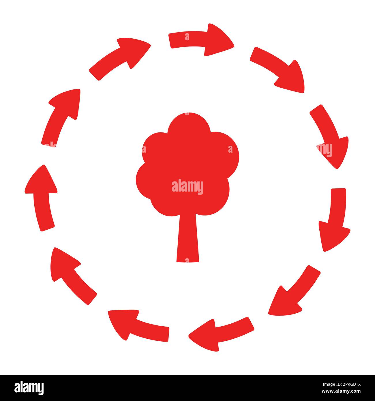 Tree and arrows Stock Photo - Alamy