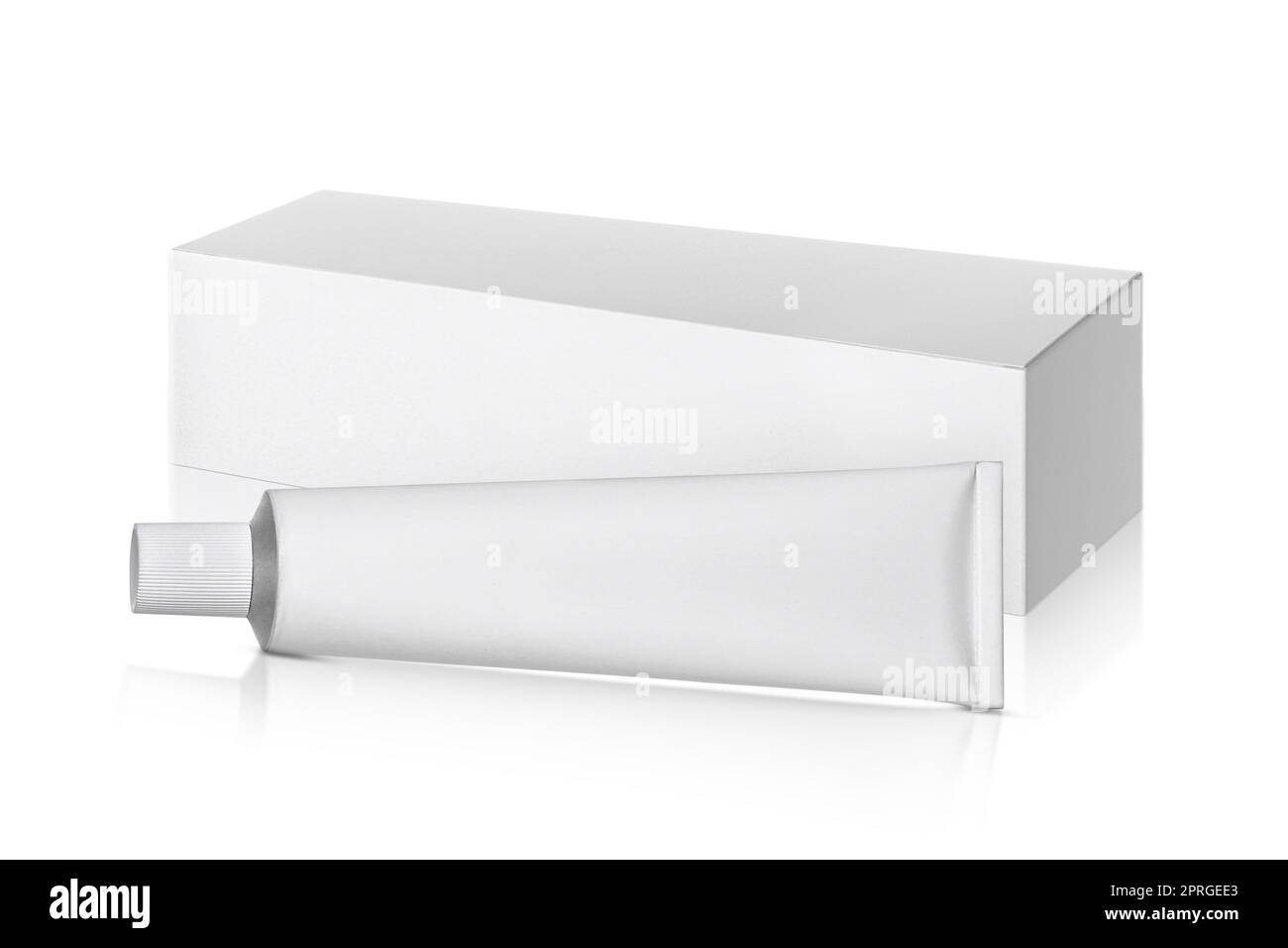 Medicine tube and package isolated on white background Stock Photo - Alamy