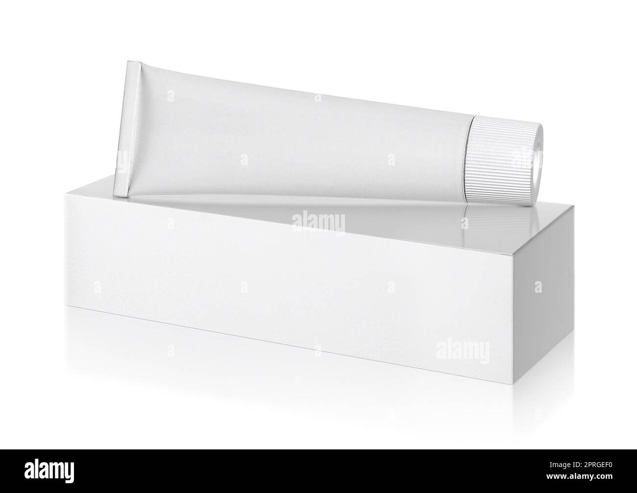 Medicine tube and package isolated on white background Stock Photo - Alamy