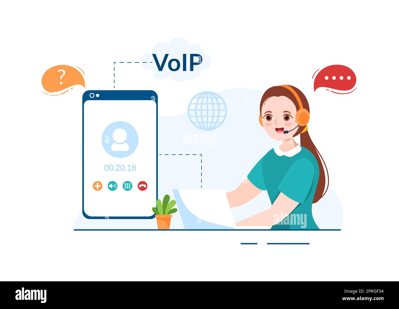 VOIP or Voice Over Internet Protocol with Telephony Scheme Technology ...