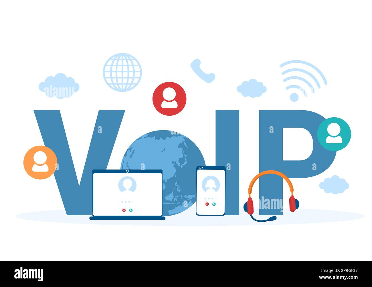 VOIP or Voice Over Internet Protocol with Telephony Scheme Technology ...