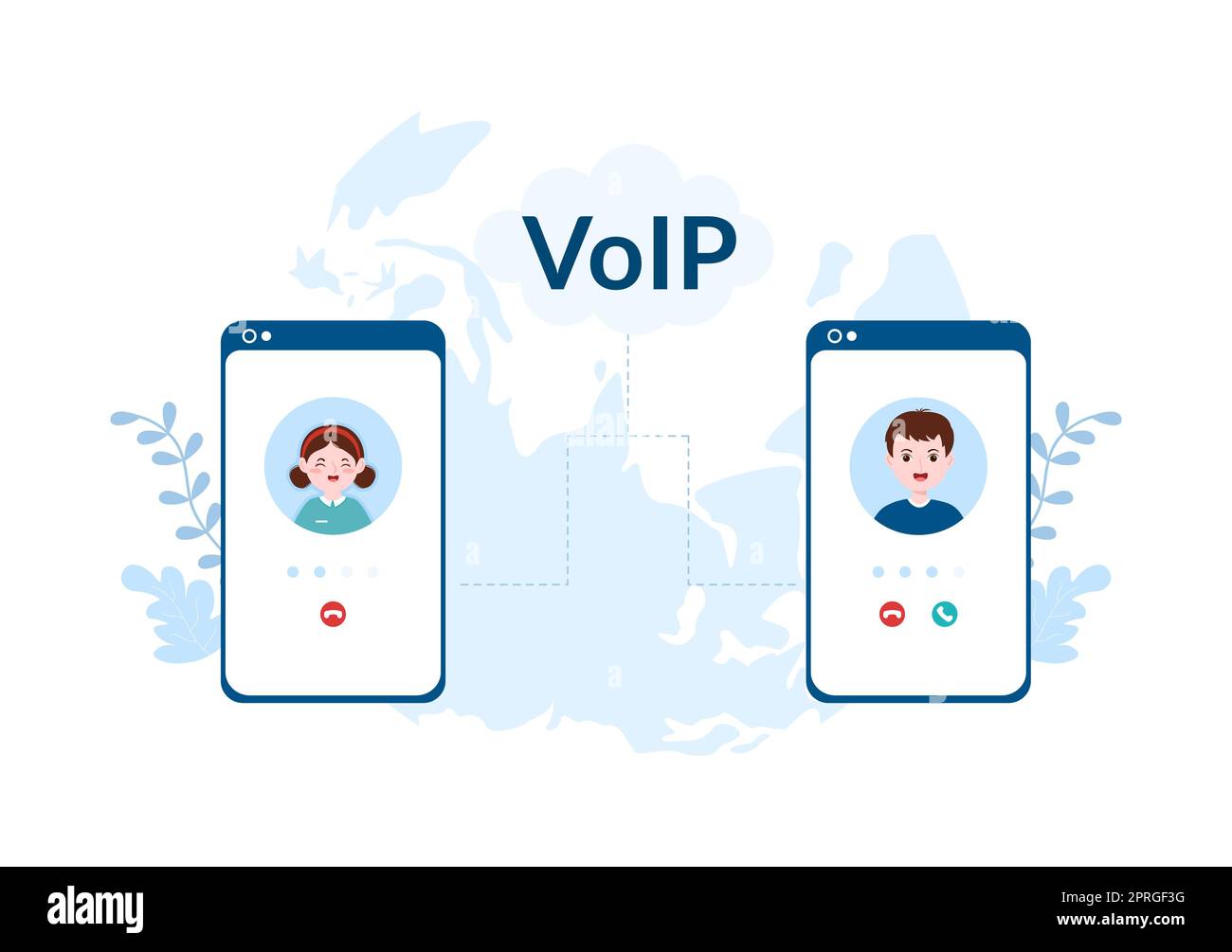 VOIP or Voice Over Internet Protocol with Telephony Scheme Technology ...