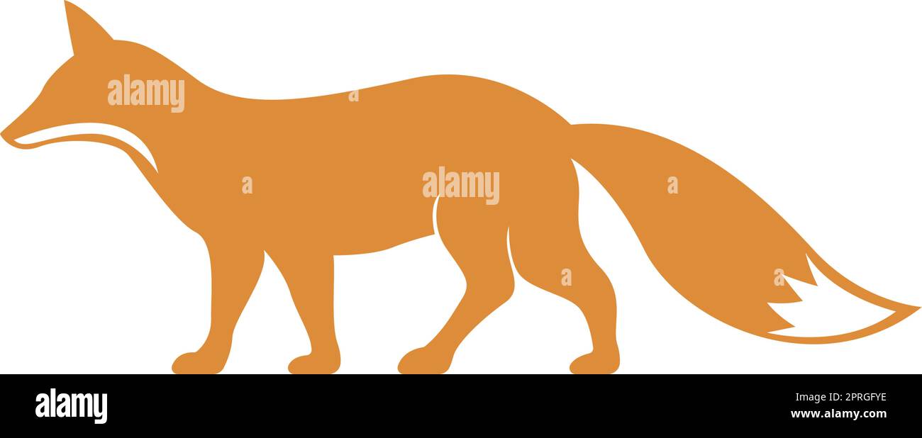 Fox flat illustration hi-res stock photography and images - Alamy