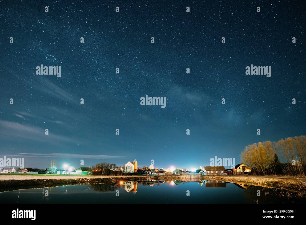 Europe landscape night village hi-res stock photography and images - Alamy