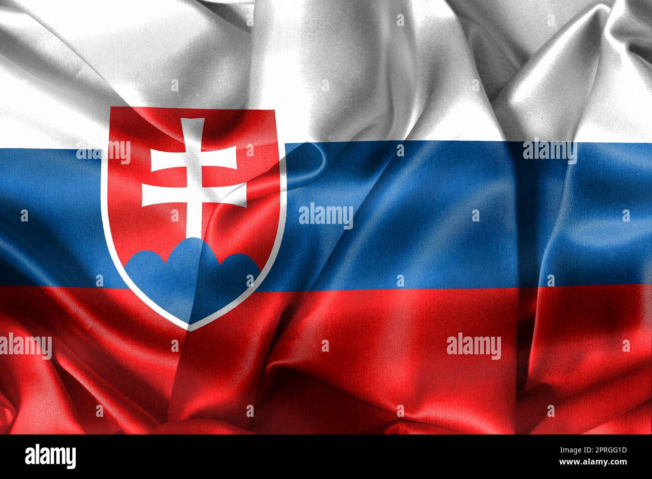3D-Illustration of a Slovakia flag - realistic waving fabric flag Stock ...